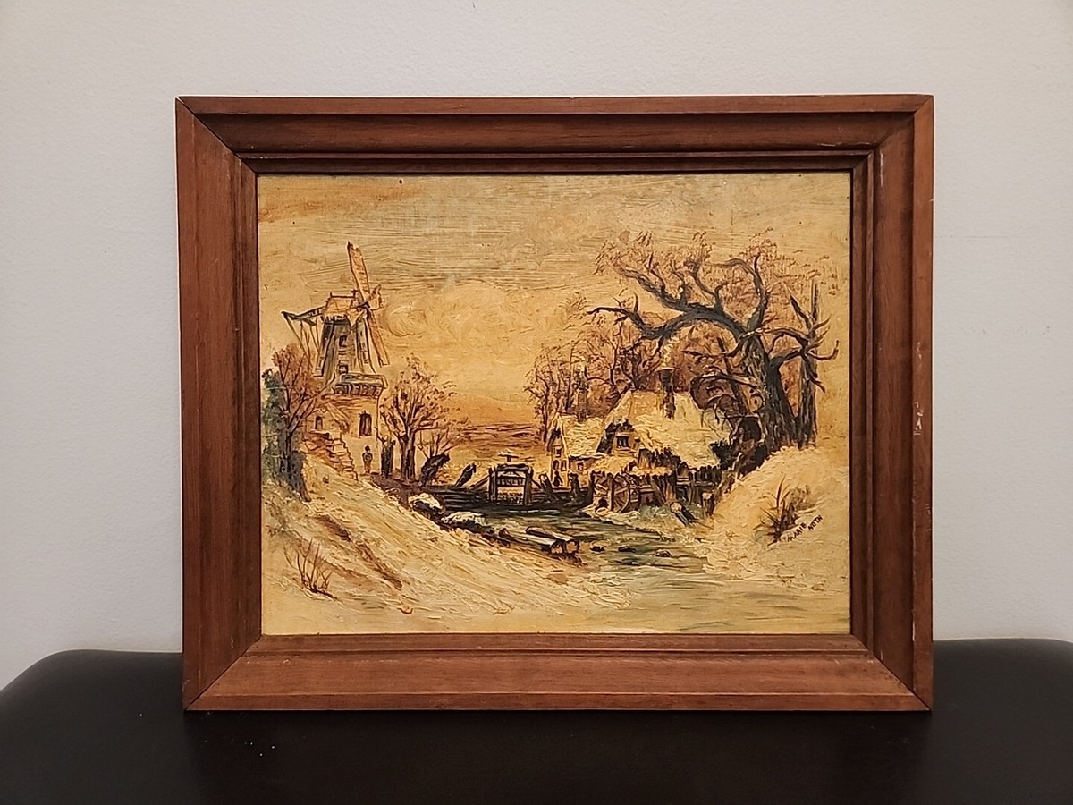 Marie Neth Signed Original Painting Oil On Canvas Board Marie Neth Signed Original Painting Oil On Canvas Board