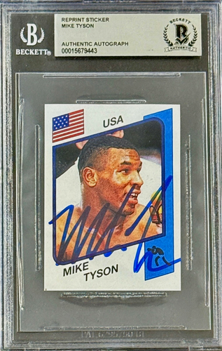 Mike Tyson Signed Reprint Rookie Trading Card Beckett STOCK PHOTO | eBay