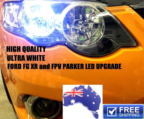2 x ULTRA White LED parking lights upgrade for FORD FG XR6, XR8, FPV ...