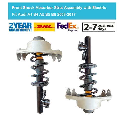 2PCS Front Shock Coil Spring Struts w/Electric Fit Audi A4 S4 A5 S5 ...