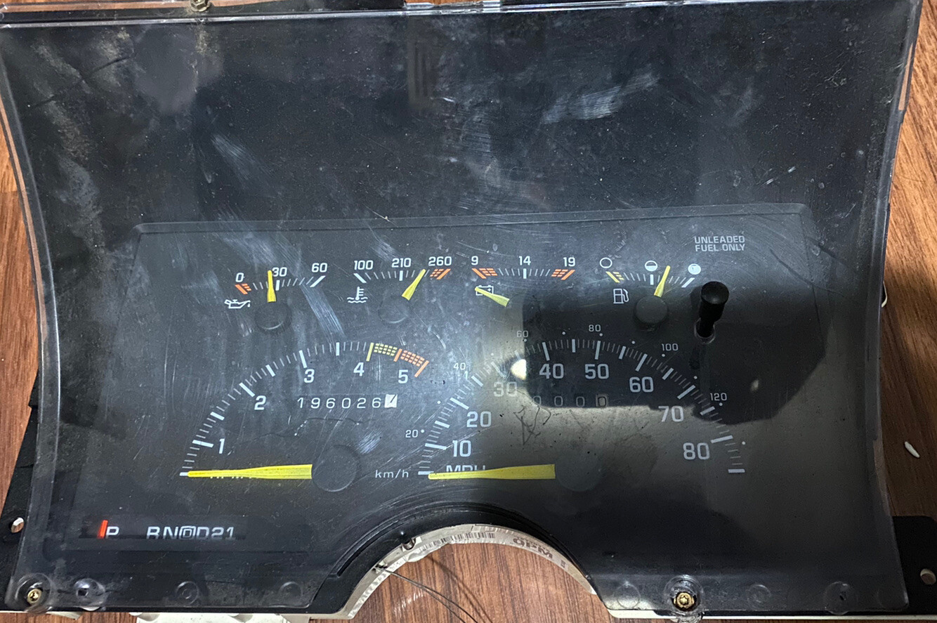 137k 92-93 Chevy Gmc pickup suburban Speedometer Instrument Cluster ...