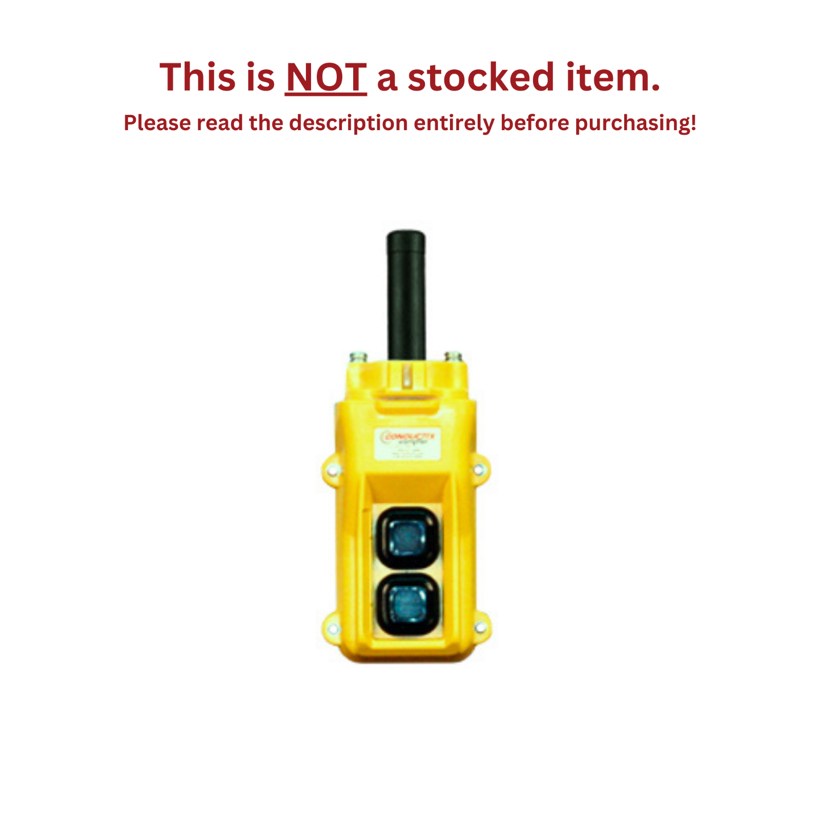 CONDUCTIX 80 SERIES - 2-BUTTON PENDANT, DUAL-SPEED SWITCHES | eBay