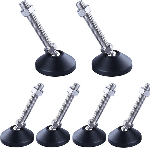 6 Pcs Swivel Feet Levelers M8 Leg Levelers Adjustable Leveling Feet ...