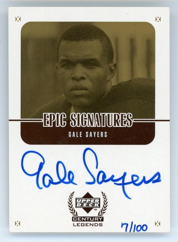 1999 UD Upper Deck Century Legends Epic Signatures Gold Gale Sayers ...