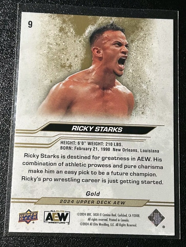 2024 Upper Deck AEW Gold Parallel #9 Ricky Starks | eBay