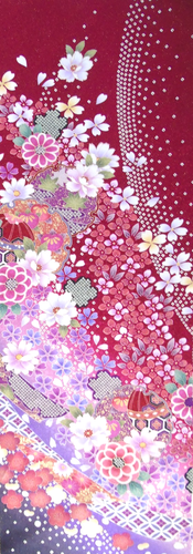 [AYANE] TEMARI BALL SNOW FLAKES WINE RED (Sample) - Japanese Silk ...