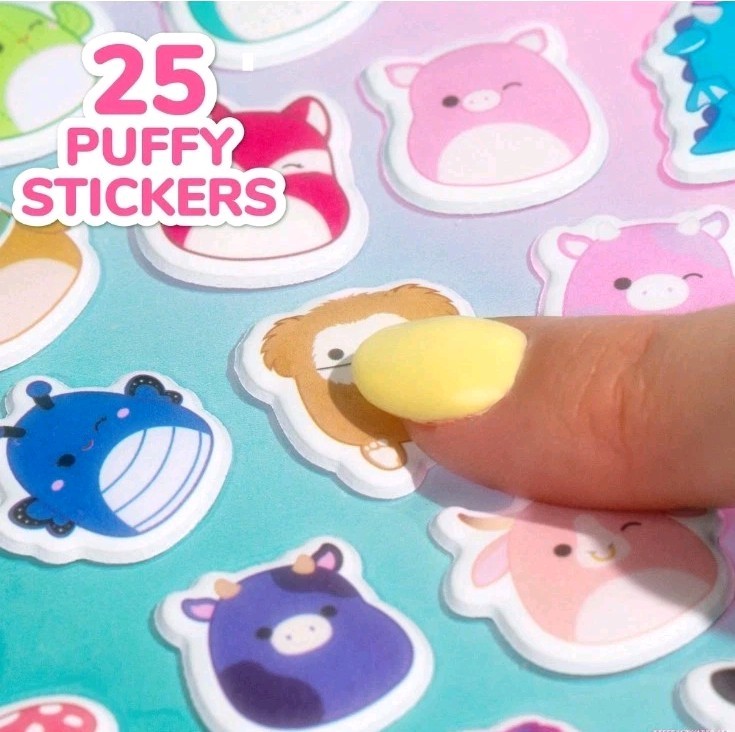 Original Squishmallows Puffy Squishy Stickers Sticker Multi 29 Pieces ...
