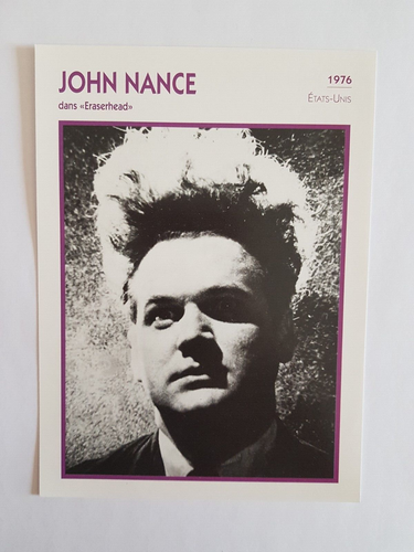 JOHN NANCE dans Eraserhead - CARTE FICHE CINEMA PORTRAIT DE STAR | eBay