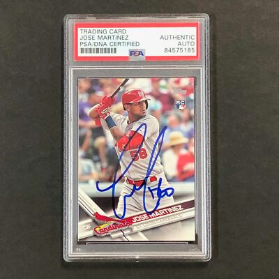 2017 Topps Series 2 #448 Jose Martinez Signed Card PSA Slabbed Auto ...