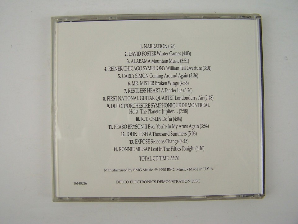 Cadillac Style Delco Electronics Demonstration CD Demo DISC ~RARE | eBay