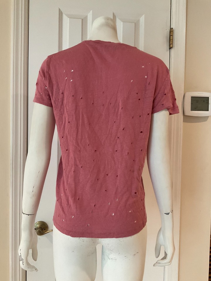 EUC Iro Clay Linen T-shirt Sz S in Pink | eBay