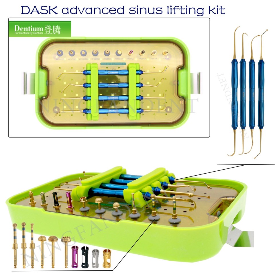 US DASK Sinus Lift Kit Advanced Implant Drills Stoppers Elevation ...