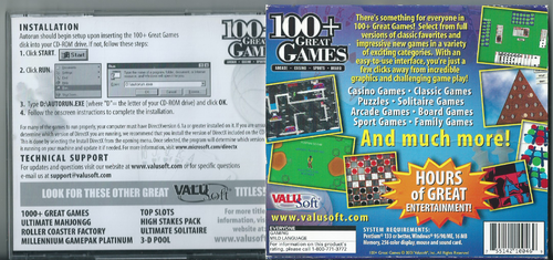 📦 100+ Great Games Jewel Case (PC CD-ROM, 2001, Arcade, Casino, Sports ...
