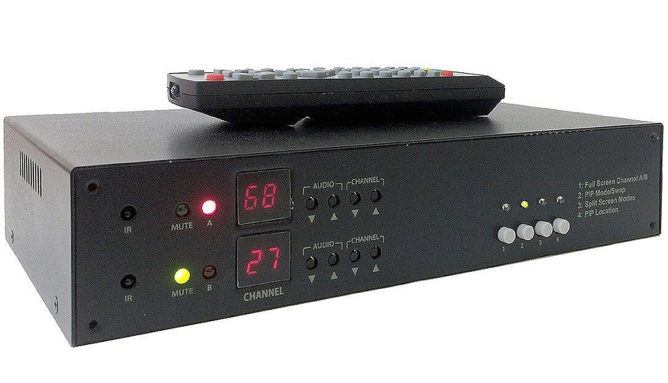 Professional UHF VHF Analog Cable TV Tuner RF Coax To Composite A/V ...