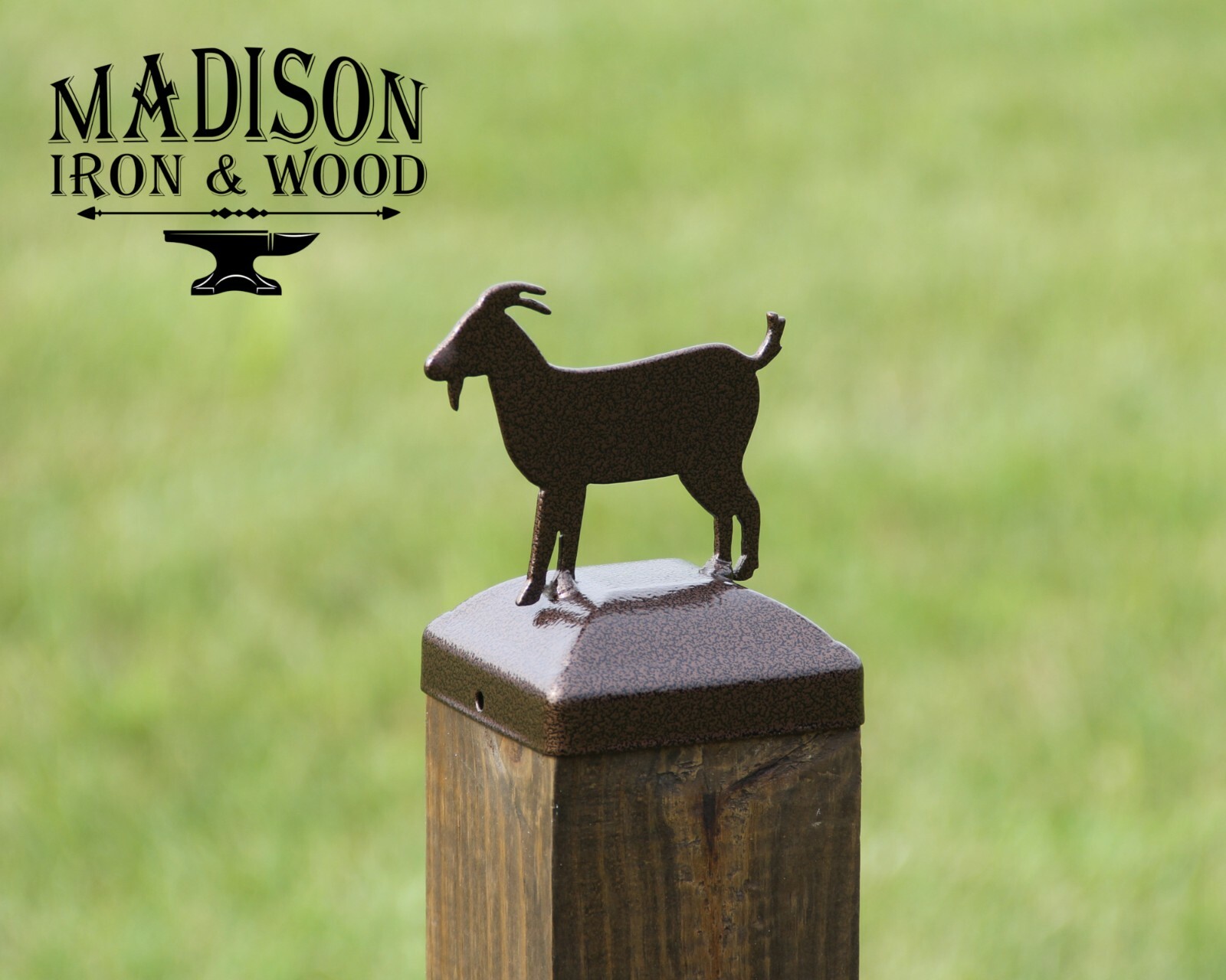 Goat Post Cap for 4x4 Wood Post, Decorative Goat Post Topper, Goat ...