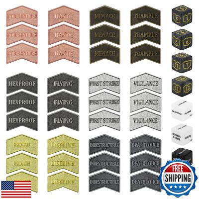 44Pcs Antique Metal Token Counter and MTG Counters Dice Set, MTG ...