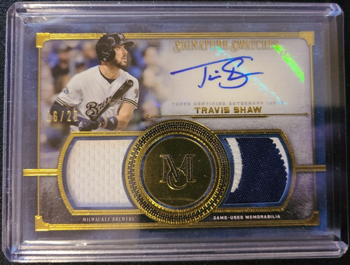2019 Topps Museum Collection Travis Shaw Autograph Dual Relic #16/25 ...