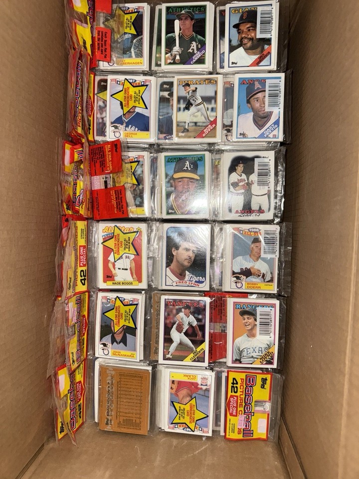 Topps 1988 Baseball Picture Cards Rack Packs Lot Of 47+ (Includes many ...