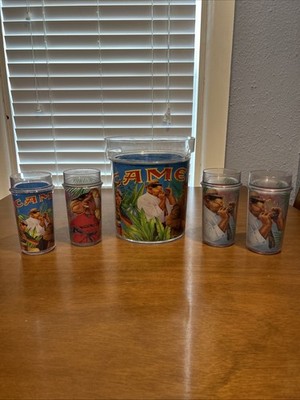 Vintage Max Floyd Joe Camel Collection Ice Bucket 4 Tumblers Plastic ...