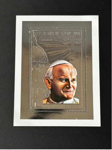 Chad 2001 Mi. Bl. 319 A Silver Silver Pope John Paul II Pope John Paul ...