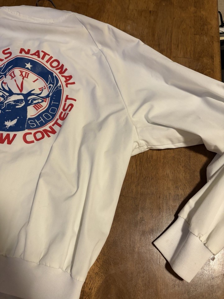 Vintage 80s Elks National Hoop Shoot Coach Jacket XL USA Made + Pins ...