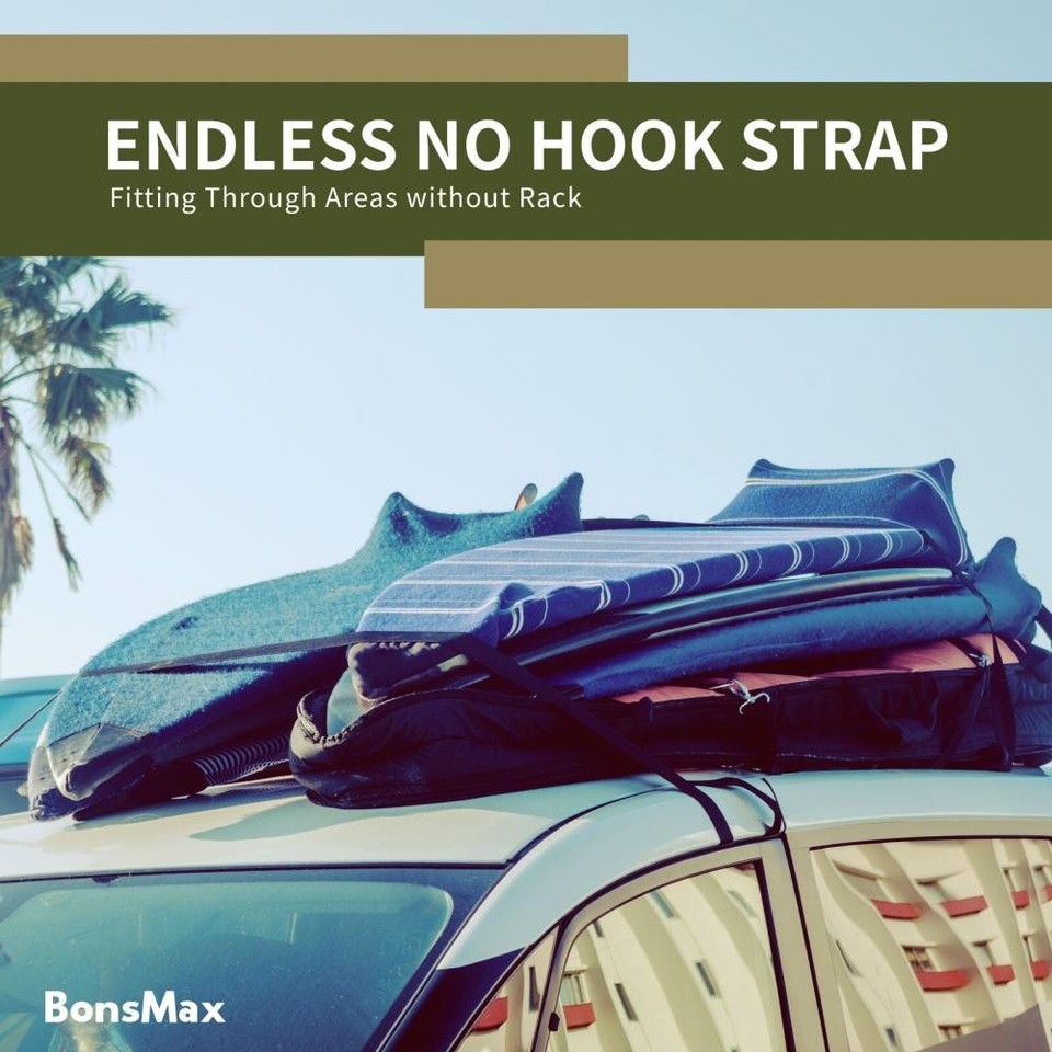 1"x15' Endless (No Hook) Ratchet Tie Down Strap for Roof Rack, Truck ...