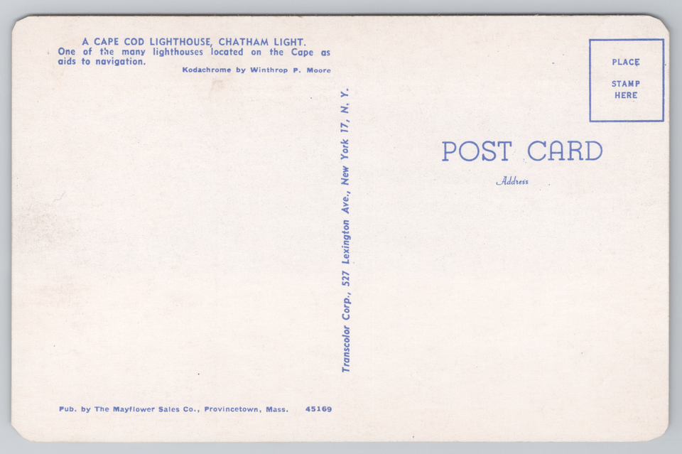 Chatham MA Chatham Light Lighthouse Massachusetts Postcard | eBay
