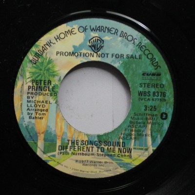 Rock Promo Nm! 45 Peter Pringle - The Songs Sound Different To Me Now ...