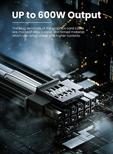 70cm PCI-e 5.0 GPU Power Cable 16pin 12VHPWR for RTX 3090 Ti 4070Ti ...
