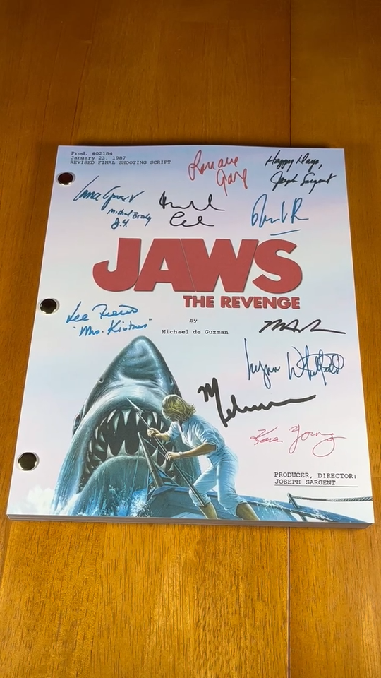 Jaws The Revenge Script Signed- Autograph Reprints- 124 Pages Long ...