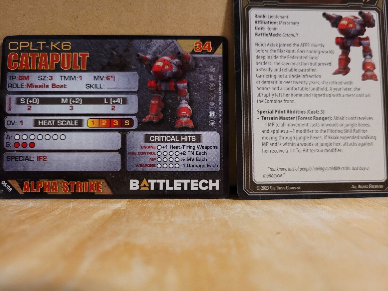 Battletech Catapult variant Gray Death Legion Lance Pilot, Mech Cards ...