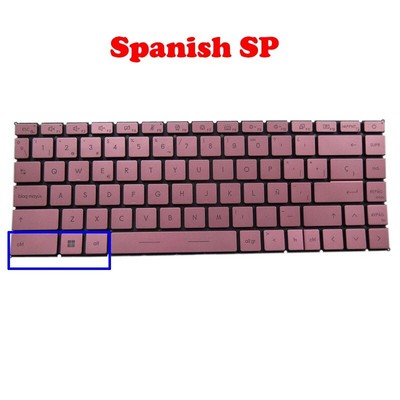 Backlit Keyboard For MSI Summit B14 A11M A11MOT Spanish SP Pink Without ...
