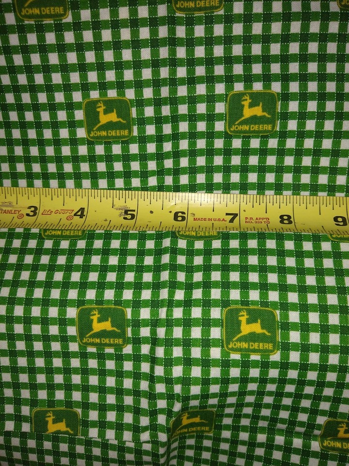 John Deere tractor logo Green 100% Cotton Fabric 1 yard crafts face ...