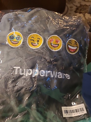 Tupperware Consultant Apron Gray with Emoji's on Front New In Package ...