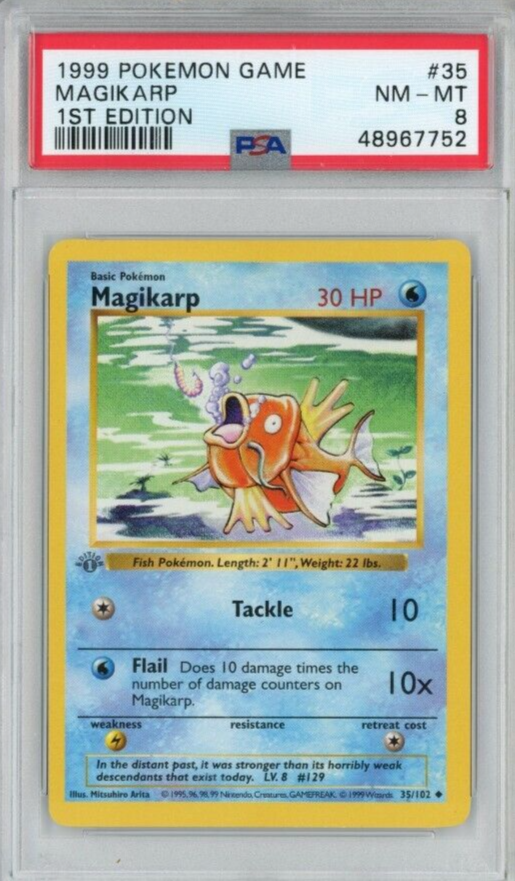 1999 Pokemon Magikarp 1st Edition Base Set #35 /102 First Edition ...