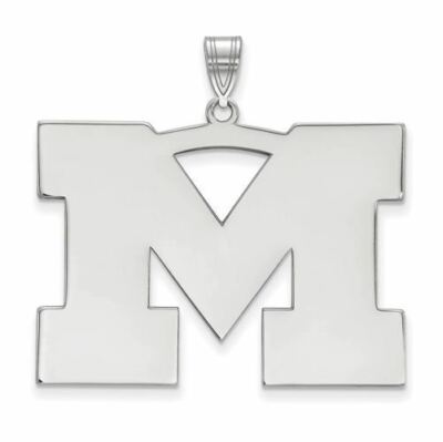 SS Univ of Michigan Letter M XL Pendant | eBay