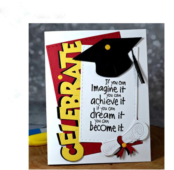 Graduation Hat Metal Cutting Dies DIY Scrapbooking Decorative Card ...
