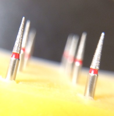 Tapered Pointed Diamond Burr Fine ( 50 ) interproximal Shape (852 ...