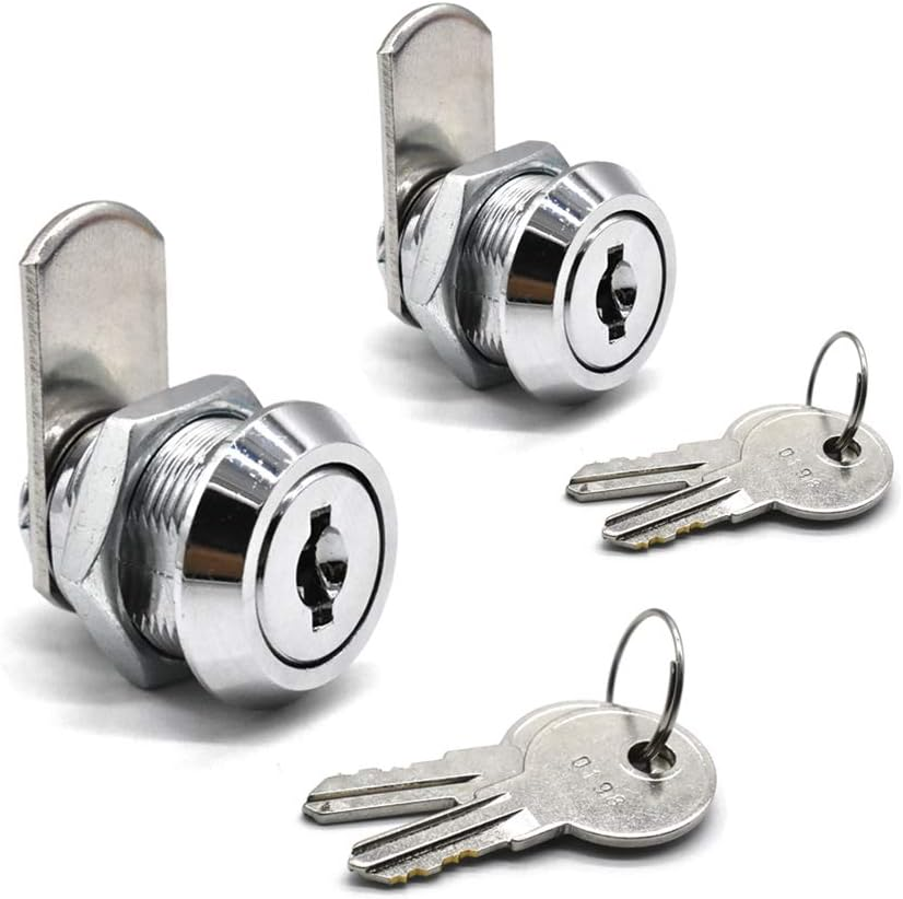 2Pack Cabinet Cam Lock 5/8 Inch Tubular Cam Locks Keyed Alike with ...