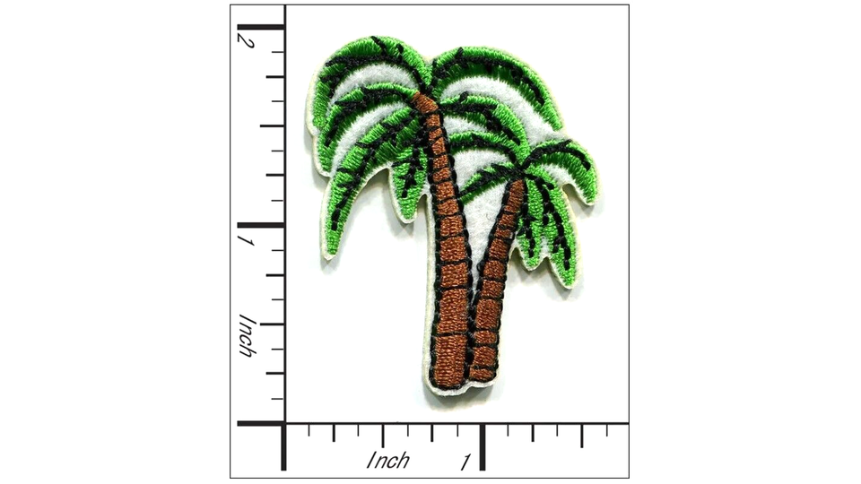 Pair Of Tropical Palm Tree Embroidered Iron On Patch DIY Applique | eBay