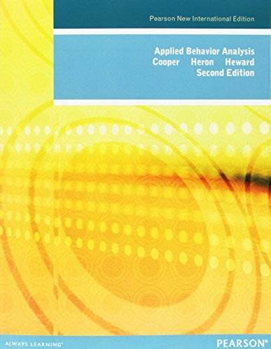 Applied Behavior Analysis - Paperback By COOPER - GOOD 9781292023212| eBay