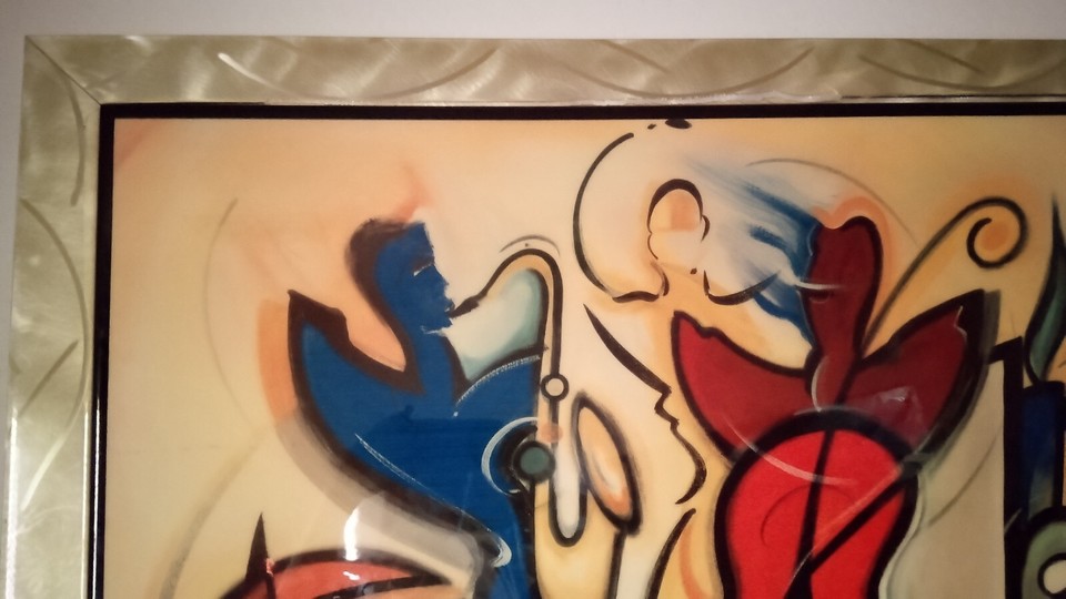 original 1952 alfred gockel art Signed 43'-1/2' X 43-1/2" Large On ...