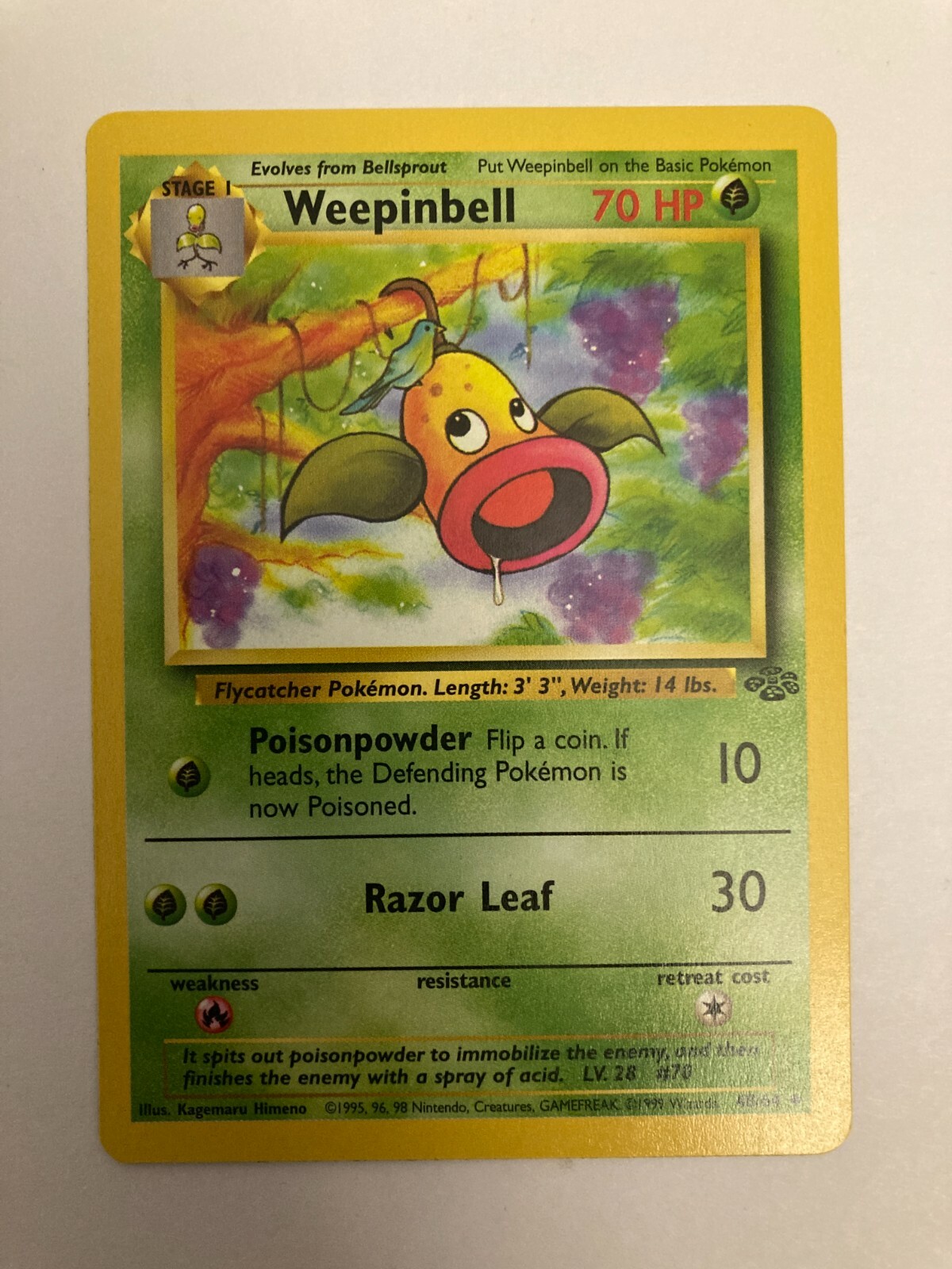 Pokemon Weepinbell Jungle Set Uncommon (48/64) Pokemon TCG Card NM/LP ...