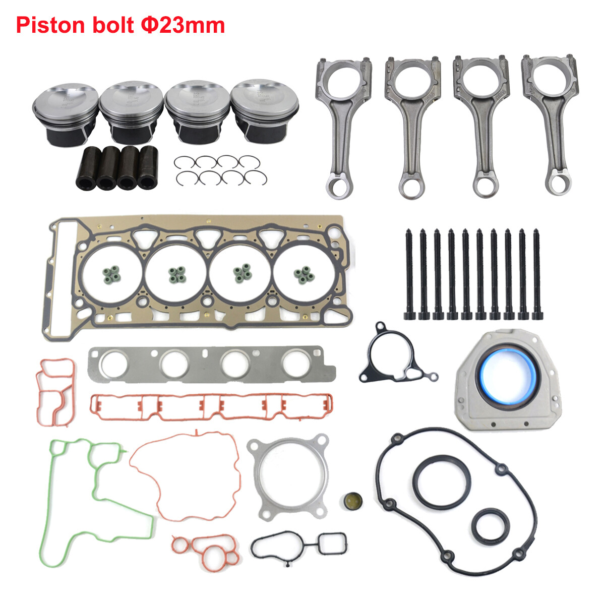 For Audi A4 Quattro Q5 GTI Jetta CAEA CCTA 23mm Pistons Rods Head ...