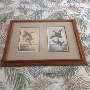 Vintage Patrick J Costello Framed Double Duck Print Signed And Numbered ...