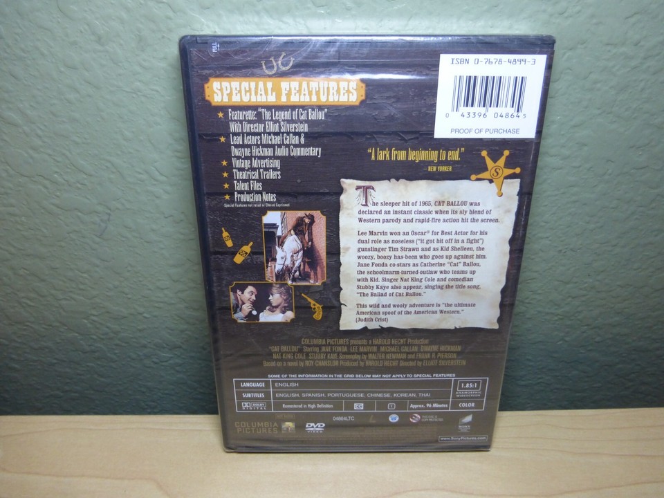 Cat Ballou (DVD, 1965) Special Edition Jane Fonda Lee Marvin New Sealed ...