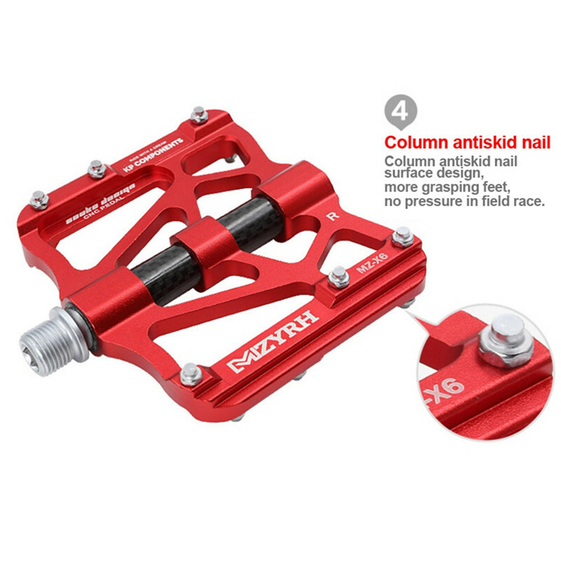 Mzyrh Ultralight MTB Mountain Bike Pedals Road Bicycle 3 Bearings Flat ...
