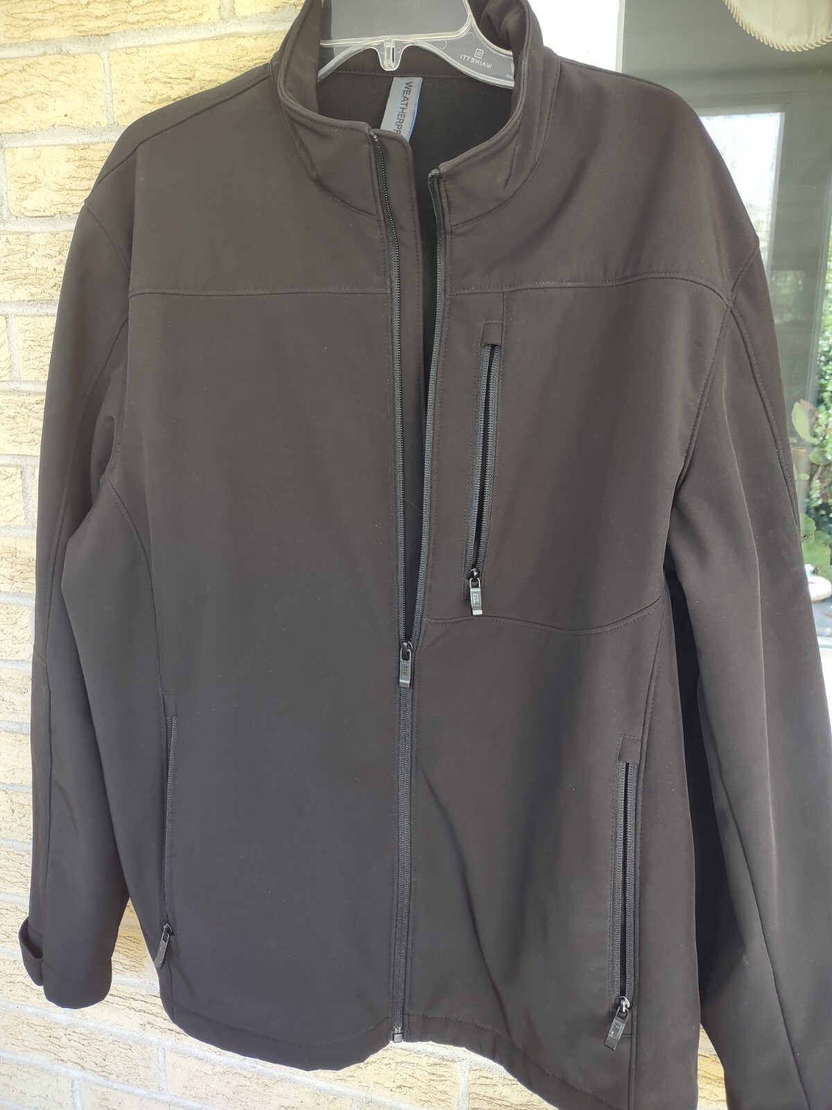 Weatherproof Thermal Polyester Insulated Jacket Black Size Large (men ...