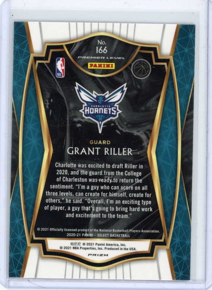 2020-21 Select Grant Riller Rookie Red White Orange Shimmer- Charlotte ...
