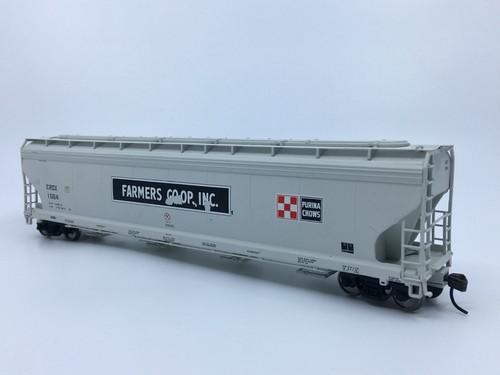 HO Atlas Farmers Coop Purina Chows ACF 5701 4-Bay Covered Hopper CRDX ...